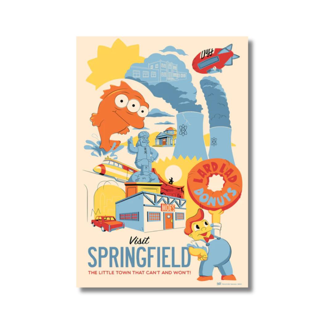 Springfield: A Hidden Gem | The Simpsons | Steve Thomas | Giclee ...